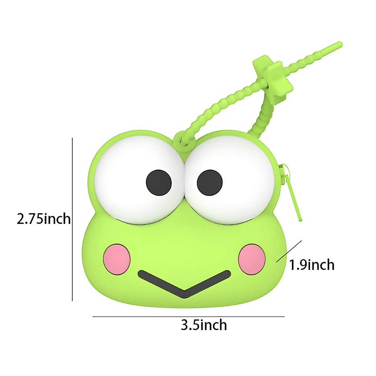 Cute Coin Purse Keychain, Small Coin Purse for Women, Frog Silicone Pouch, Kawaii Coin Purse Pouch, Coin Pouch for Backpack Decoration