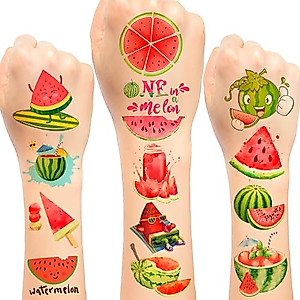 144PCS One in a Melon Temporary Tattoos Stickers for Watermelon Party Favor Birthday Party Decorations supplies Watermelon Goodie Bags Fillers Gifts for Boys Girls Kids