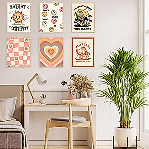 Jake Meets Kate Preppy Room Decor Aesthetic, Retro posters, Wall Decor for Teen girls bedroom, Inspirational Prints, Positive Quotes, Apartment, Dorm, Indie that girl, Unframed, Pack of 6, 8x10 Inches