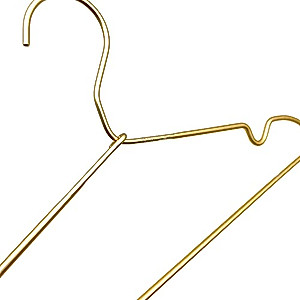 Koobay Clothes Hangers, 16.5" Metal Gold Suit Coat Hanger with PVC Coat Hook Laundry Wire Clothes Shirt Coat Hangers, 30Pack