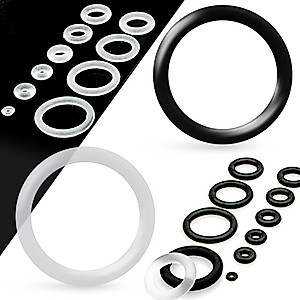Pack of 10 Clear Silicone O-Rings (5mm (0.2"))