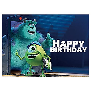 Cartoon Monsters Randall Boggs Photography Backdrops Blue Monsters Randall Boggs Kids Boys Birthday Newborn Baby Shower Supplies Photo Background 5x3ft Booths Studio Booth Props