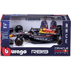 XTD Bburago 1:43 2023 F1 RB19 1# Max Verstappen F1 Champion Racing Formula Alloy Car for Red Bull Team Die cast Model Car (RB19 1#)