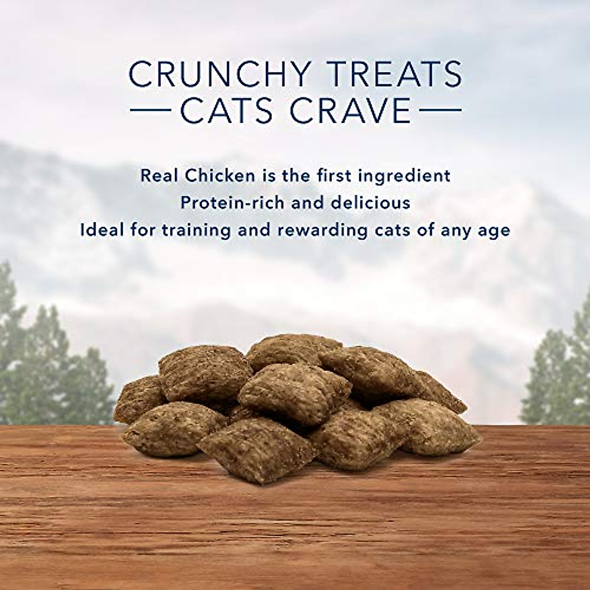 Blue Buffalo Wilderness Crunchy Cat Treats, Chicken 12-oz Tub