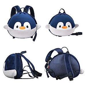 Toddler Backpack Leash for Baby,Child Backpack Harness,Cute Animal Backpack for Kid,Small Backpack Preschooler Leash(Penguin)