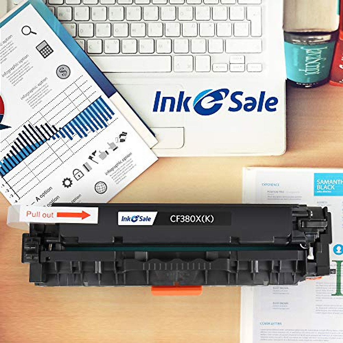 INK E-SALE Remanufactured Toner Cartridge Replacement for HP 312A 312X (4-Pack) CF380X CF381A CF382A CF383A use for Laserjet Pro MFP M476dn M476dw M476nw Printer