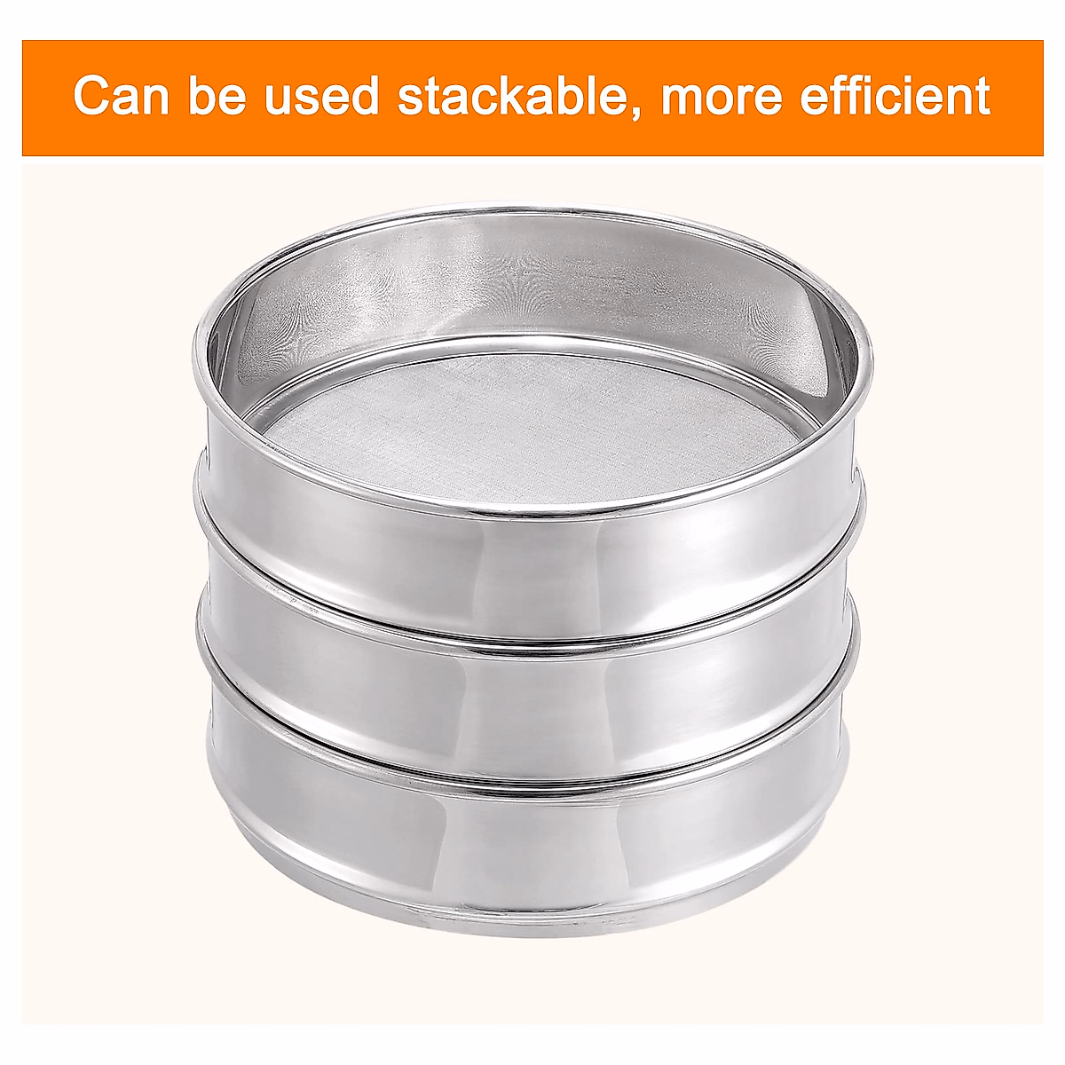 PATIKIL 80 Mesh Lab Sieve, 8" Diameter Test Sieve 304 Stainless Steel Wire Cloth (0.2mm) for Industrial Laboratory