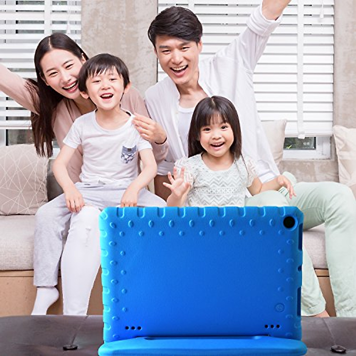 LTROP Fire HD 10 Case 2019 (Previous Model) Shock Proof Fire HD 10 Tablet Case for Kids (7th Generation and 9th Generation, 2017 and 2019) NOT for 2021 Released 11th Generation - Blue