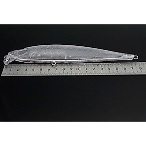 5pcs Unpainted Fishing Lures 18cm 36.45g Minnowbait FishingTopwater Freshwater Artifical Bait Blanks Fishing Plugs Spoons 279# Free Eye