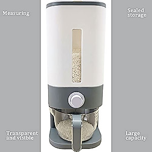 CREAMOON 23Lbs Rice Dispenser Cereal Dispenser Countertop Large Sealed Grain Container Dry Food Dispenser Rice Bucket Rice Storage Box Grain Storage--A Neat Way to Store Rice