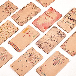 PH PandaHall 126pcs Vintage Earring Display Cards 9 Styles Rectangle Earring Cards Earring holder Cards with 200pcs Plastic Ear Nut for DIY Selling Small Business Earring Package Display, 3.5×2”