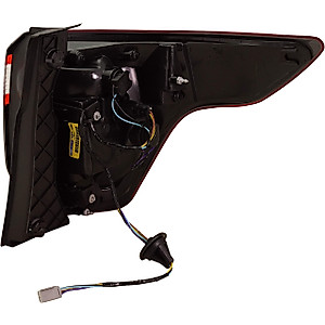 Evan Fischer Driver Side Tail Light Compatible with 2016-2019 Ford Explorer & 2016-2019 Police Interceptor Utility - FO2800251