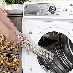 Maples Rugs Abstract Diamond Modern Distressed Kitchen Rugs Non Skid Accent Area Floor Mat [Made in USA], 1'8 x 2'10, Neutral