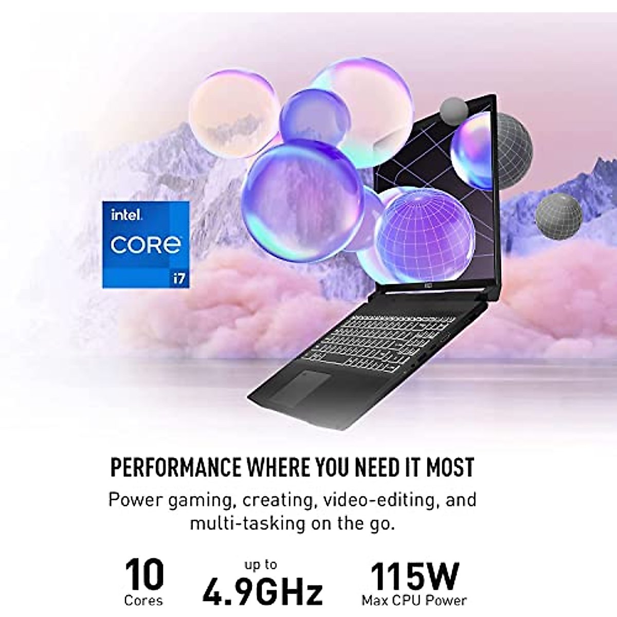 MSI Creator M16 2023 | 16" WQXGA NVIDIA GeForce RTX 4060 | 13th Intel Core i7-13620H 10 Cores 16 Threads | 48GB DDR5 2TBSSD | Numeric Keypad Wi-Fi 6 Bluetooth 5.2 | Win11 Pro TLG 32GB USB | Black