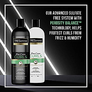 TRESemmé Conditioner Sulfate-Free for Curly Hair Pro Care Curls are Defined, Hydrated, and Frizz-Free 20 oz 4 Count