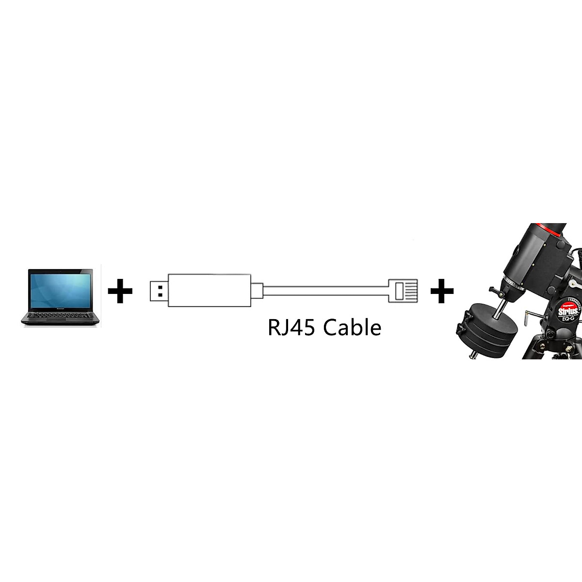 Washinglee RJ45 Control Cable for Skywatcher and Orion Mount, for Heq5 pro, Azeq5, Azeq6, Eq6-R, Eq6-R Pro and Orion Sirius Mount, Eqmod USB Console Cable for Skywatcher GOTO Mount (6 FT / 1.8M)