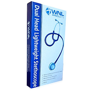 WNL Products STE100-TEAL Stethoscope, Dual Head Lightweight Classic Monitoring Scope, 28 Inch - Teal