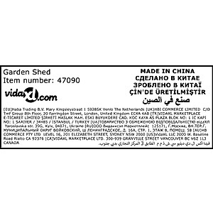 vidaXL Garden Log Storage Shed - Compact, Waterproof Wood Storage with Ventiliated Design - Galvanized Steel - Brown - 64.2" x 32.7" x 60.6"