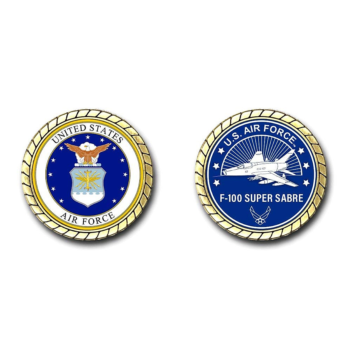 US Air Force F-100 Super Sabre Challenge Coin Officially Licensed