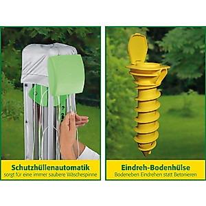 Exaco Novaplus 500 Rotary Clothesline, Silver/Blue