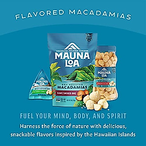 Mauna Loa Premium Roasted Macadamia Nuts, Kiawe Smoked BBQ Flavor,7 Oz Bag
