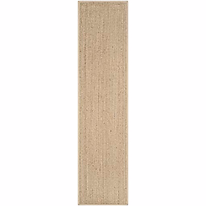 SAFAVIEH Natural Fiber Collection Runner Rug - 2'6" x 12', Natural & Beige, Border Herringbone Seagrass Design, Easy Care, Ideal for High Traffic Areas in Living Room, Bedroom (NF115A)