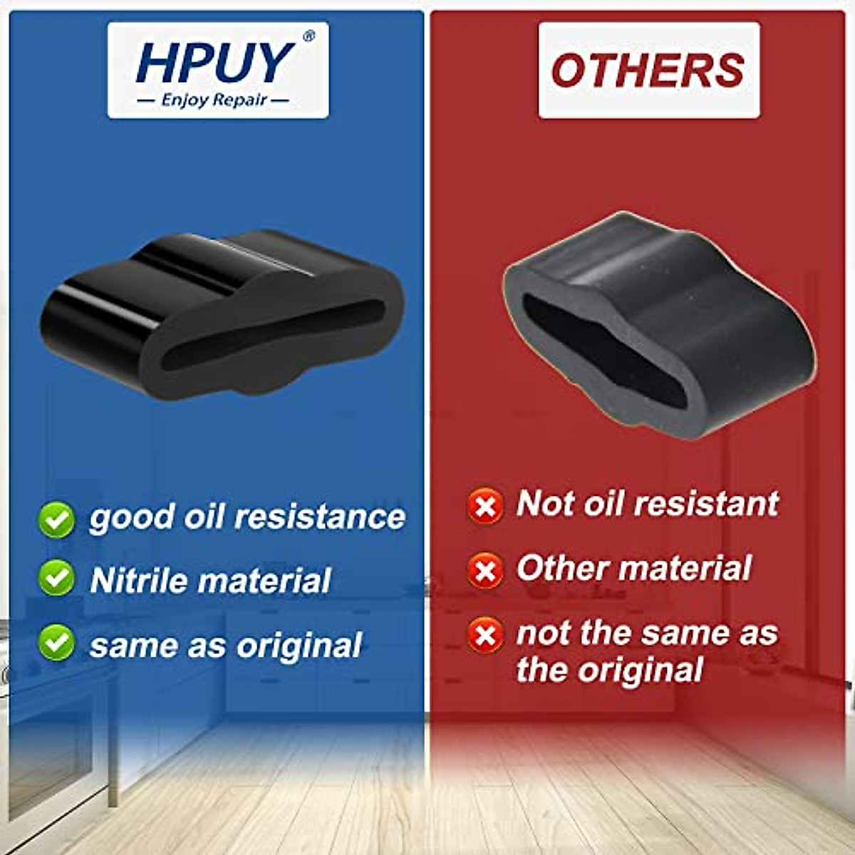 HPUY WP8268961 Dishwasher Sleeve Friction Pad Replacement Compatible for Whirlpool Kenmore Replace 8268961 WP8268961VP PS11745488 AP6012281 PS731965 EA731965 AH731965 LP12954- PACK OF 2