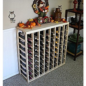 Creekside 64 Bottle Table Wine Rack (Pine) by Creekside - Exclusive 12 inch deep design conceals entire wine bottles. Hand-sanded to perfection!, Pine