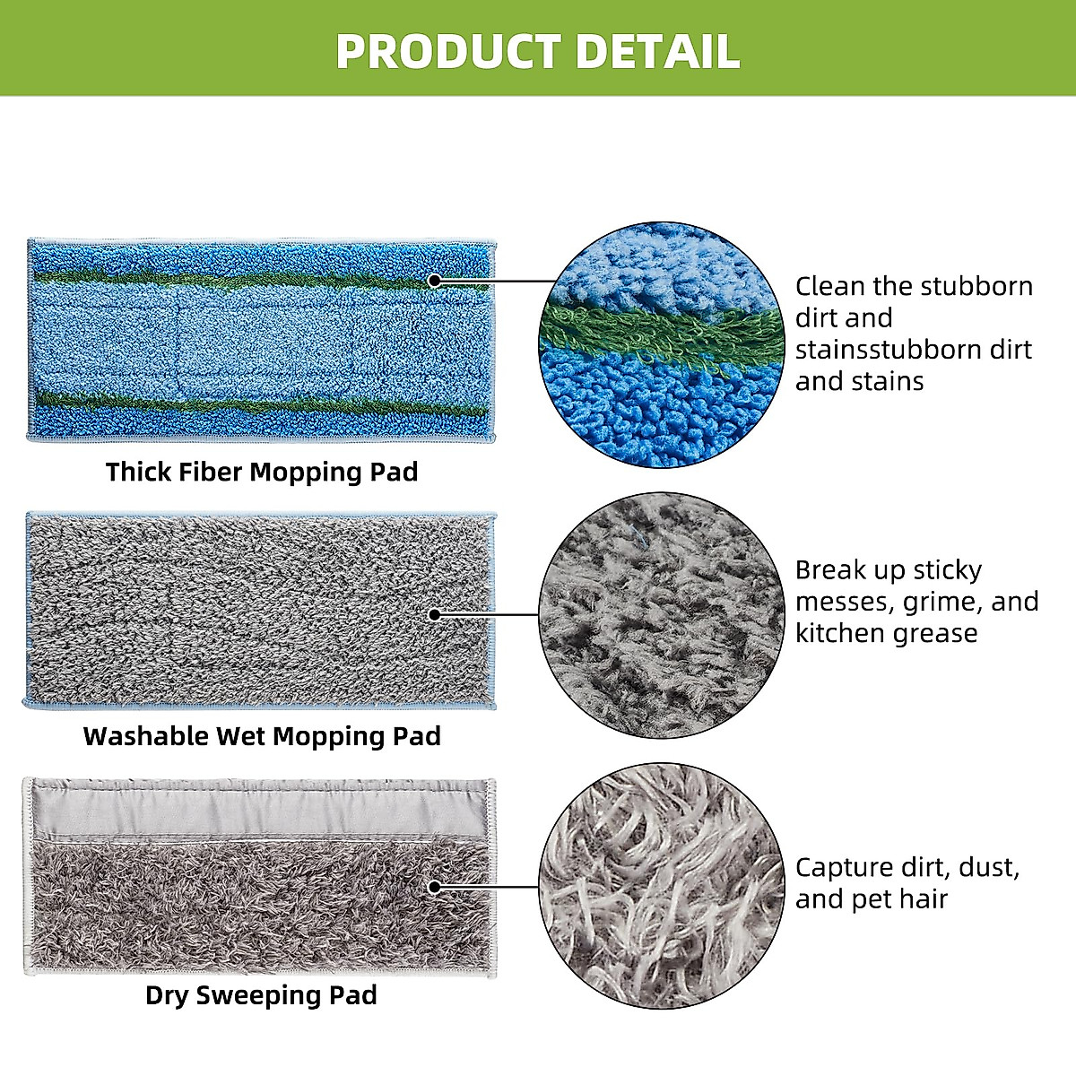 6 Pack 𝐔𝐩𝐠𝐫𝐚𝐝𝐞 𝐃𝐞𝐭𝐚𝐜𝐡𝐚𝐛𝐥𝐞 Reusable Mop Pads for 𝐢𝐑𝐨𝐛𝐨𝐭 𝐁𝐫𝐚𝐚𝐯𝐚 𝐉𝐞𝐭 𝐌𝟔 𝐒𝐞𝐫𝐢𝐞𝐬 Ultimate Robot Mop, 2 Deep Clean Pad + 2 Wet Pad + 2 Dry Pad