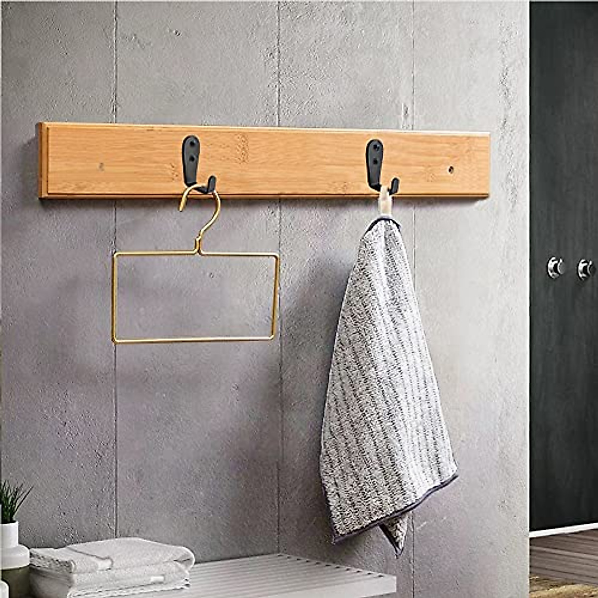 NBGRLVS 8 Pcs Black Coat Hooks for Wall, Heavy Duty Hooks for Hanging Coats No Rust Hooks Wall Mounted with Screws and Anchor for Key, Towel, Bags, Cup, Hat Indoor and Outdoor (L Shape)