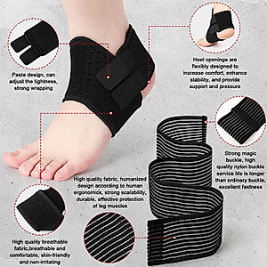 Junkin 2 Pairs Kid's Ankle Support Brace Elastic Ankle Compression Sleeve Neoprene Ankle Wraps Adjustable Sports Foot Brace Protector Breathable Calf Ligament Compression Bandage