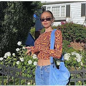 Women Leopard Print Clutch Handbag Plush Faux Fur Y2k Hobo Bag Tote Satchel Shoulder Crossbody Purse(B Blue)