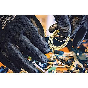 Global Glove Safety Work Gloves work gloves, Black, Large Pack of 144 US