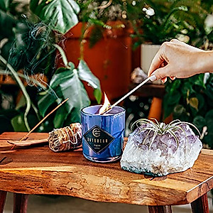 Auric Moon | Golden Oud + Juniper Scented Luxury Soy Coconut Candle for Women | Slow 70+ Hour Burn | Wood Crackling Wicks | 12 Oz Premium Glass | Hand-Poured in California