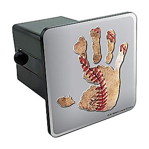 GRAPHICS & MORE Hand Print Baseball Get a Grip Tow Trailer Hitch Cover Plug Insert
