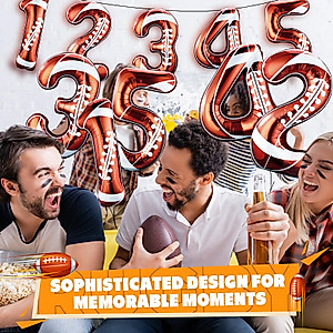 Wiwiqing 40 Inch Football Birthday Balloon, Number 1, Polyester Film, Unisex, for Sport Themed Parties