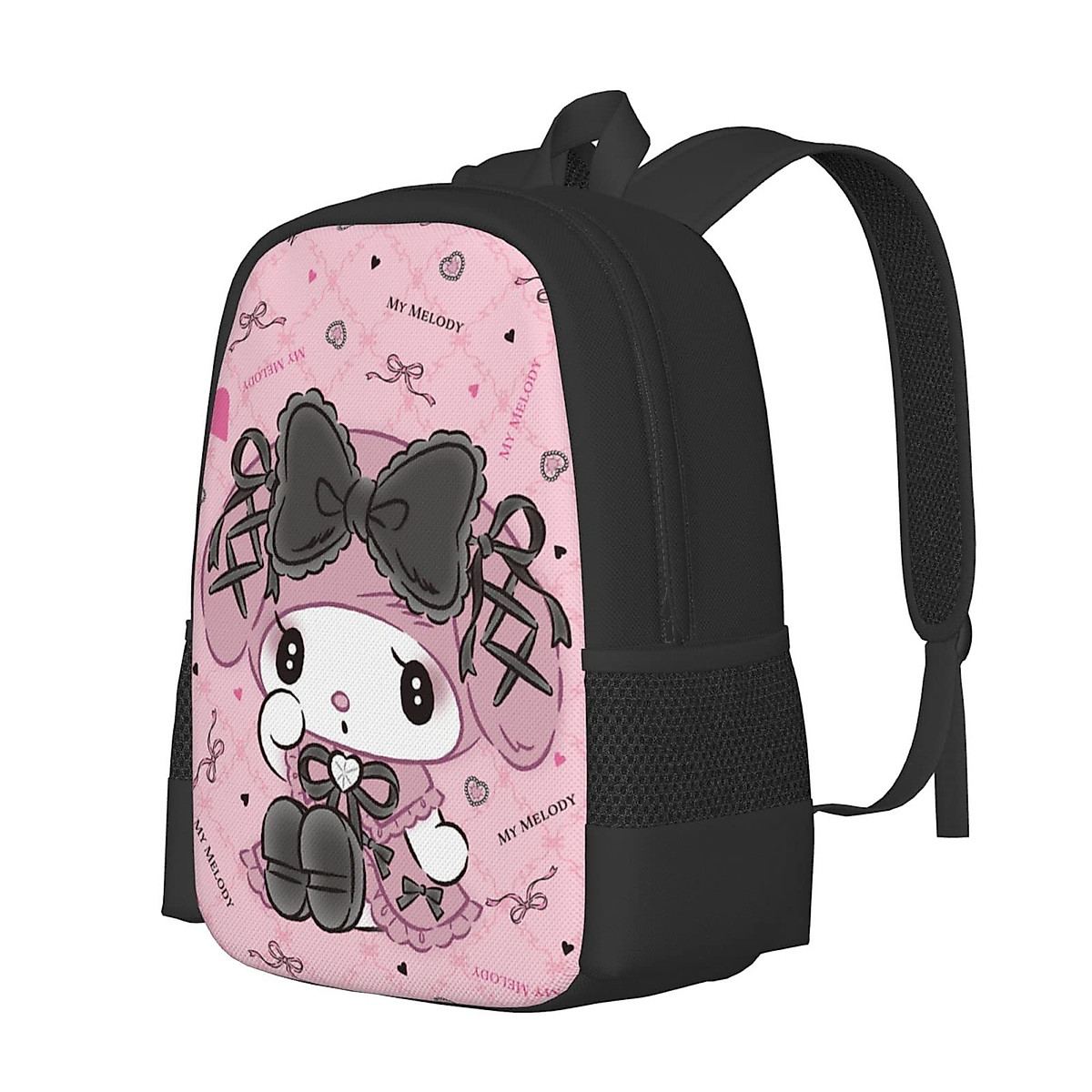 DIEZ Cartoon Backpack Melody Characters Print Backpack Cute Backpack Lightweight Backpack For School Travel Elementary School Bag Kawaii Melody