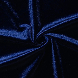 Pico Textiles 2 Yards Bolt - Navy Stretch Velvet Fabric - Sold by The Bolt - Variety of Colors - Ideal for Sewing Apparel, Dresses, Skirts, Costume and Craft
