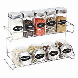 200 Printed Spice Labels Includes Waterproof 160 Spice Jar Label Stickers, 40 Blank Write-on Labels, 1 Chalk Marker Pen, 1 Silicone Collapsible Funnel to Pour Spices Into Jar by Hanindy.