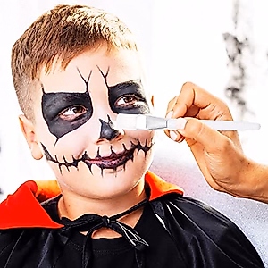 Halloween Makeup Face Body Paint - Professional SFX Makeup Kit Special Effects Ghost Skeleton for Adult Full Coverage Cosplay Corpse Paint Fx Makeup (Black & White)