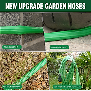 SHEMKAR 100FT Expandable Garden Hose,Flexible Lightweight Water Hose with 3/4" Solid Brass Fittings,Leak-Proof Durable Retractable Hose,No-Kink Collapsible Outdoor Water Pipe for Watering Washing