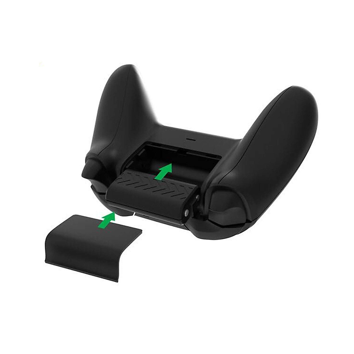 E-outstanding Battery Cover 2PCS Black Battery Back Door Lid Shell Replacement for Xbox One,Xbox One S Controller