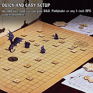 D&D Tabletop Game Tokens Fantasy RPG Hero and Monster Token Set of 112 Pieces Perfect for Dungeons & Dragons and Pathfinder (Wooden)