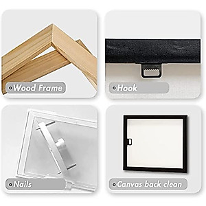 Funny Bathroom Wall Art Farmhouse Cow Bathroom Decor Highland Cow in Bathtub Picture Animal Painting Canvas Print Modern Artwork For Bathroom Bedroom Living Room Framed 12x16 Inch