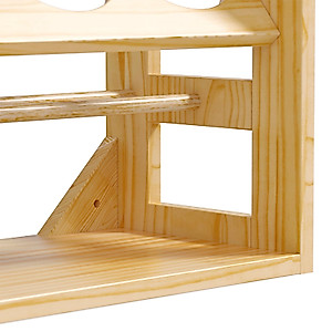 uyoyous Spray Paint or Lube Can Storage Holder Rack 4 Tier 8 Can Wall Mount Spray Can Organizer Wood Shelf Case Organizer for Garage Shop Craft Workroom 15.75In(L) x16.9In(W) x6.7In(H)