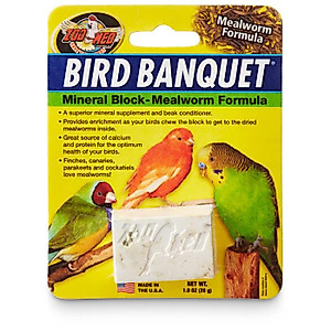 Zoo Med Mealworm Bird Banquet Block, Small