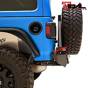 Tidal Rear Bumper with Tire Carrier & Hitch Receiver for 18-20 JL Wrangler