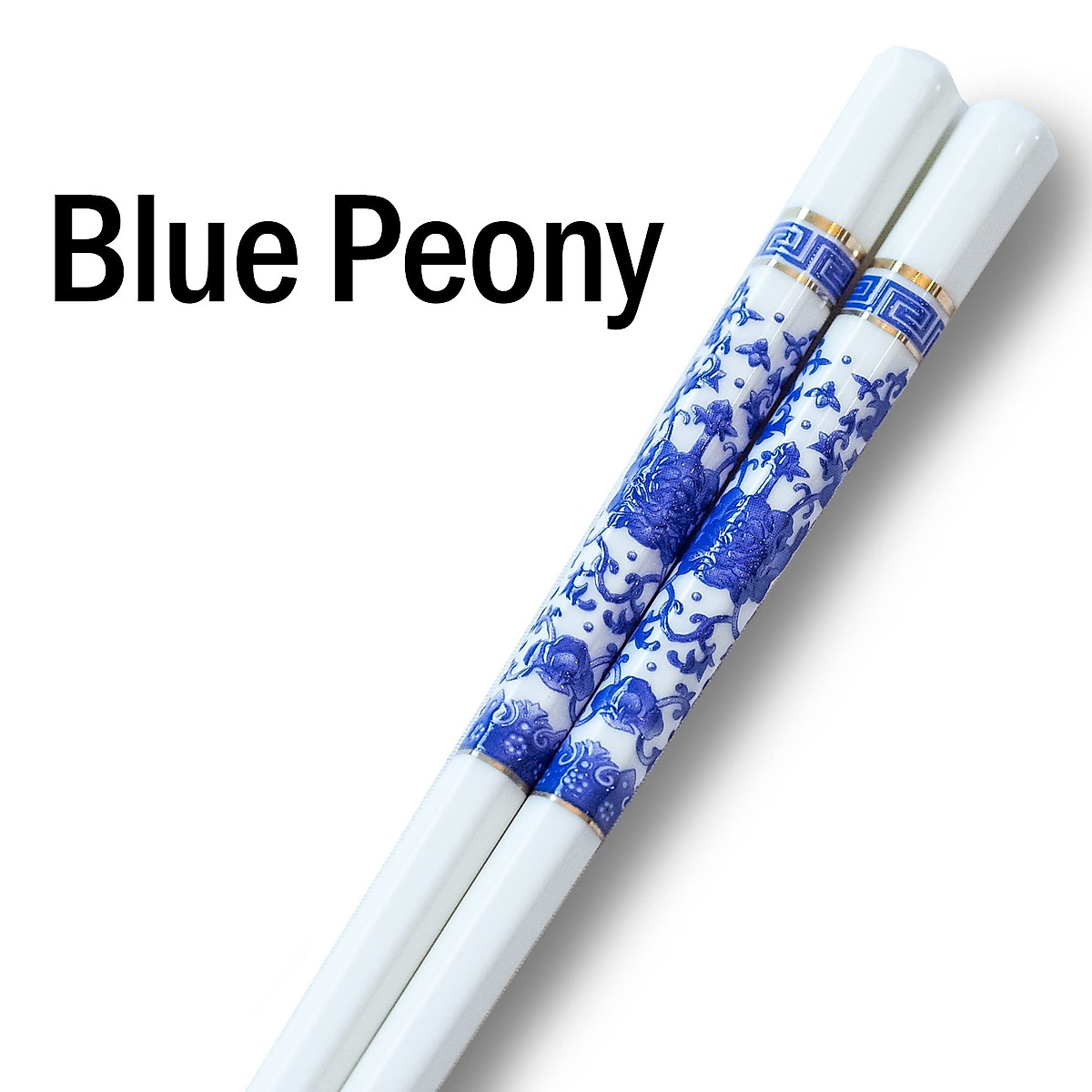 Souped Up Recipes Buy It for Life Chopsticks - Blue Peony Design