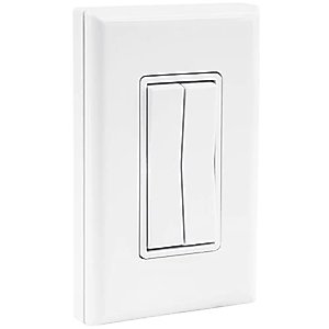 RunLessWire Click for Philips Hue Wireless Dimmer Light Switch, Smart Switch with Battery-Free Installation (Switch, White)