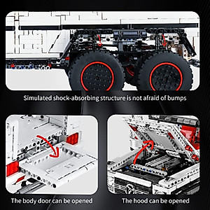 Mould King 13061 Off-Road Pickup Trucks Building Kits Toy, 6x6 MOC Building Blocks Model Off-Road Vehicle with Motor/APP Remote Control, Gift for Kids Age 8+/Adult Enthusiasts(3686 Pieces)